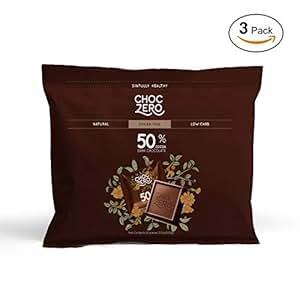 Amazon.com : ChocZero 50% Dark Chocolate, Sugar free, Low Carb. No ...