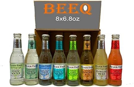 BEEQ-BOX Fever-Tree Tonic Water, 8 Flavor Variety Pack, No Artificial Sweeteners, 6.8 Fl Oz 8 ...