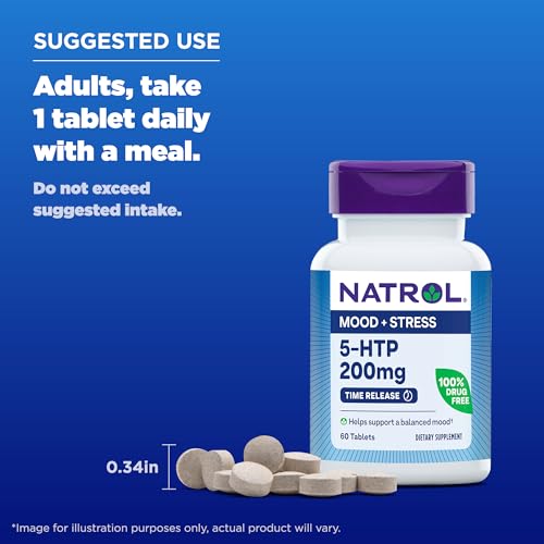 Natrol 5-HTP 200mg, Dietary Supplement Helps Support a Balanced Mood ...