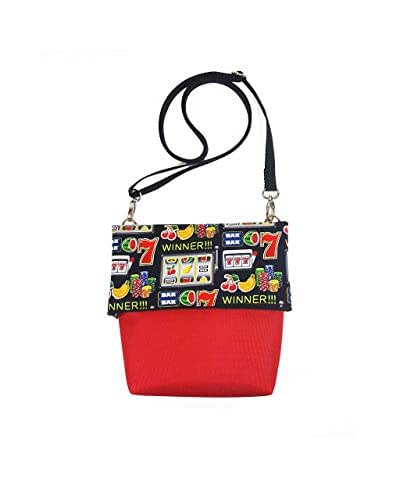 Amazon.com: Casino Crossbody Purse Red Slot Machine Bag: Handmade