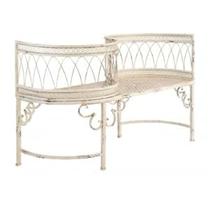 Amazon.com: Iron Conversation Bench: Kitchen & Dining