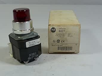ALLEN BRADLEY 800T-PB16R PUSHBUTTON, 30MM, MOMENTARY, 800T, Push Button, 30 MM, Illuminated, RED ...