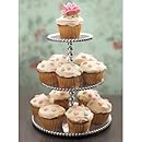 Amazon.com | Mariposa Pearled 3-Tiered Cupcake Server: Flatware Cake ...