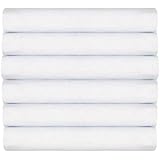 Amazon.com: Twin Size Flat Sheets, Cotton/Poly, 66x104 in.,white, 6 ...