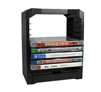 Amazon.com: PS4 Storage Dock, JLT PS4 Disc Holder Xbox & PS4 Game Disk ...