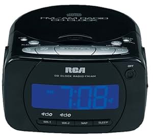 Amazon.com: RCA RP5600 SmartSnooze Dual Wake Digital AM/FM CD Clock ...