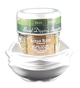 Amazon.com : Bread Dipping Set of 4 Italian Seasonings and 4 Bread ...