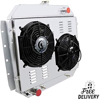 Amazon.com: CoolingCare 3 Row Aluminum Radiator+ Shroud +Fans (2x12 Inches) for 1966-79 Ford ...