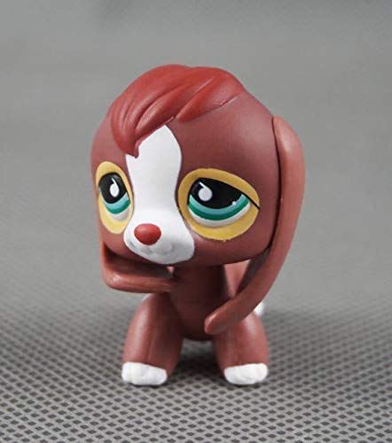 Mini Littlest Pet Shop, LPS Toy Puppy Green Eyes Brown Red Beagle Dog ...