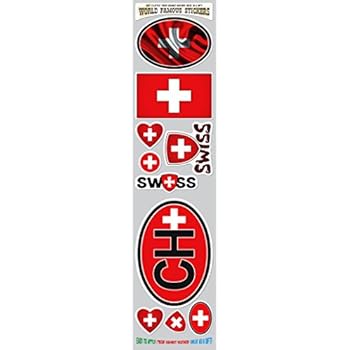 Amazon.com: Switzerland CH Swiss Flag Car Bumper Sticker Decal Oval ...