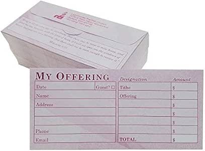 Amazon.com : Custom Church Offering/Tithe Donation Envelopes, Burgundy ...