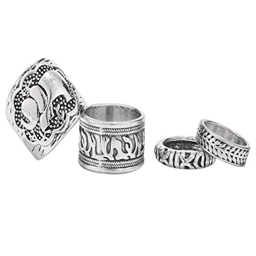 Sunscsc Alloy Vintage Retro Silver Plated Elephant Joint Knuckle Nail ...
