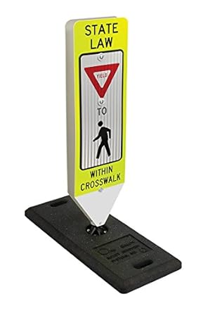 Crosswalk Sign, 12"x36" (R1-6) State Law Yield To Pedestrians Within ...