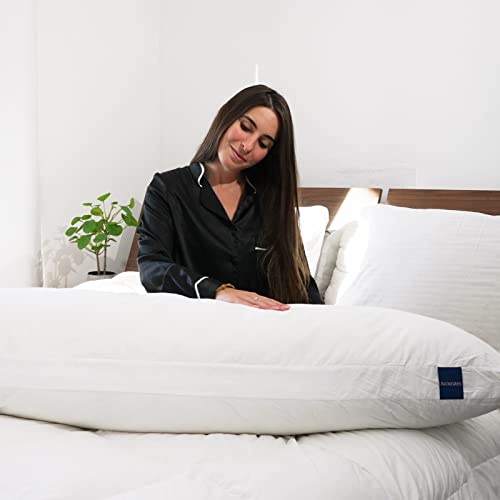 ACCURATEX Full Body Pillow for Adults - Hybrid Shredded Memory Foam Firm Body Pillow with Soft ...