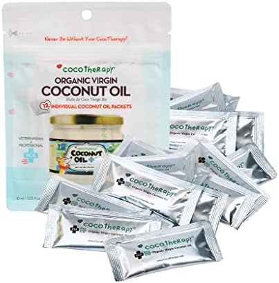 CocoTherapy Organic Virgin Coconut Oil Portable Packets for Pets, 12 x 10 ml packets price in ...