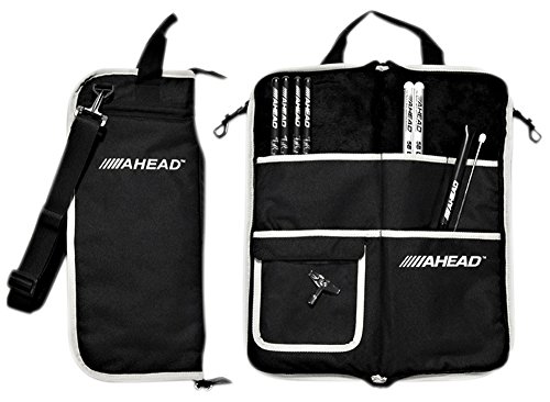 Ahead Deluxe Stick Bag Black with Gray Trim Arts Entertainment Hobbies ...