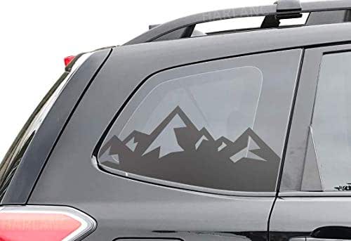 Amazon.com: Mountain Decals for Subaru Forester in Matte Black for side ...