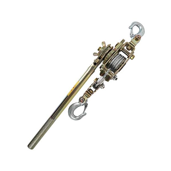 2 TON Hand Puller Come Along Cable Hoist 2 Hooks Heavy Duty COMEALONG ...