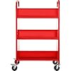 VEVOR Book Cart, 200LBS Library Cart, 49.2''x29.5''x13.8'' Rolling Book ...
