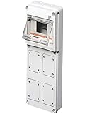 GEWISS 68003N CENTRALINO QUADRO STAGNO ESTERNO 8 MOD DIN + 4 FLANGE ...
