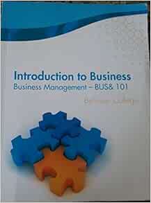 Introduction to Business, Business Management - BUS& 101 by McGraw Hill ...