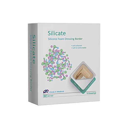 Circle A Medical Silicate Silicone Foam Dressing Border (3" x 3" 10/Box ...