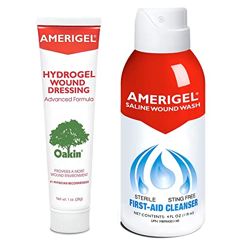 AMERIGEL Wound Care Bundle (1 oz. Hydrogel Wound Dressing, 4 fl oz ...