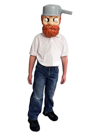 Amazon.com: Plants vs. Zombies Crazy Dave Plastic Mask One Size: Clothing