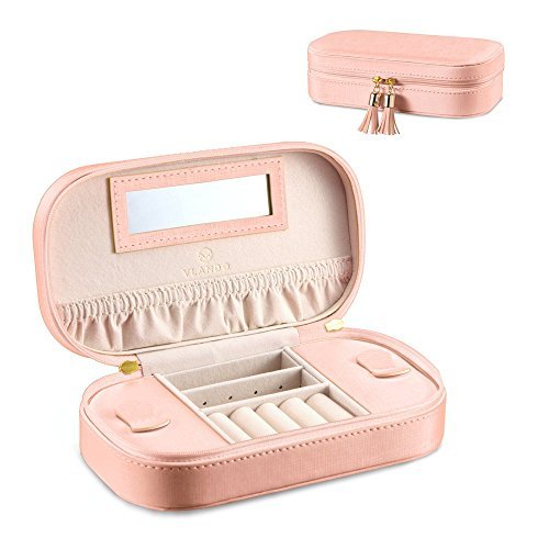 Mua Vlando Faux Leather Tassels Travel Jewelry Box Organizer Display ...