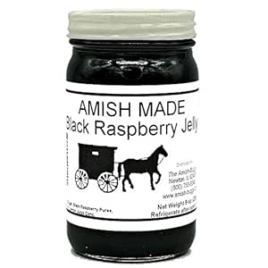 Amazon.com : Amish Jelly, Black Raspberry - 8 Oz Jar - Qty 3 : Jams ...