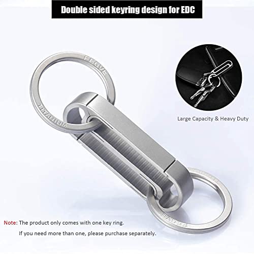 FEGVE Belt Clip Key Holder, Titanium Carabiner Keychain Clip with Key ...