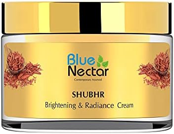 Blue Nectar Brightening Cream for Skin Glowing, Saffron Sandalwood Face ...
