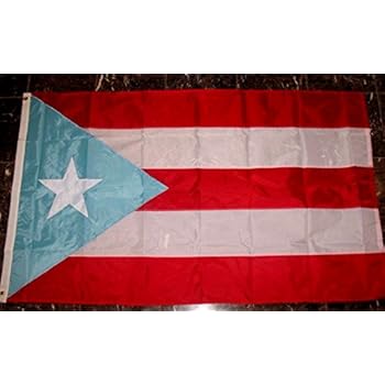 Amazon.com : Puerto Rico Light Blue Puerto Rican Flag 3'x5 Nylon ...
