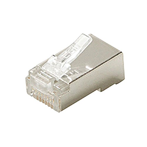 Amazon.com: RJ45 Plug Shielded Connector 8P8C CAT5e Modular Plug Gold ...