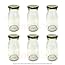 Set of 12 Classic Mini Glass Milk Bottles - Funky, retro design - Great ...