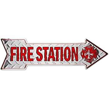 Amazon.com : Firefighter Parking Only Embossed Metal Novelty Parking ...