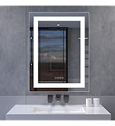 Amazon.com: HAUSCHEN HOME 32 x 40 inch LED Lighted Bathroom Mirror ...