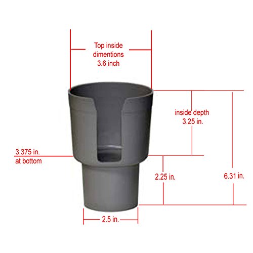 Gadjit Cup Keeper Adapter BLACK Expands Car Cup Holder To Hold 