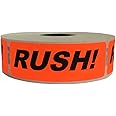 Amazon.com: 1x3-inch Rush! Labels Red Shipping Mailing Instructions ...