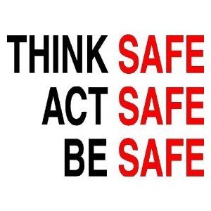 P1555 THINK SAFE ACT SAFE BE SAFE WARNING SAFETY SIGN POSTER PRINT ...
