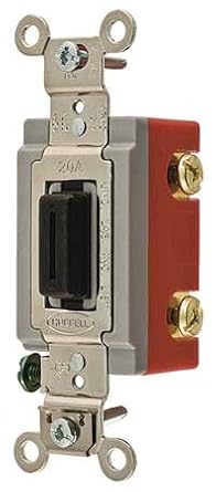 Hubbell HBL1556L Momentary Toggle, Single Pole Double Throw, Lock, 15 ...