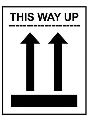 Caledonia Signs 58160 This Way Up Label, 250 S/A, 100 mm x 100 mm ...