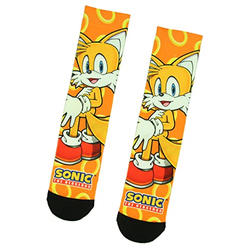 Sonic The Hedgehog Tails Character And Gold Rings Sublimation Crew ...