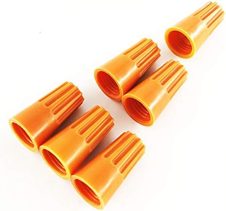 Orange Electrical Wire End Connectors Ribbed Caps Bulk 500 Pack Small ...