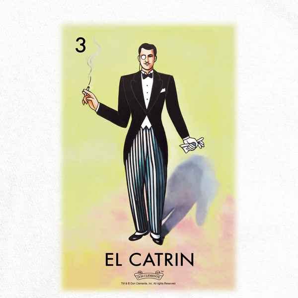 Pop Threads El Catrin Dandy Loteria Card Mexican Bingo Tee Ringer T ...
