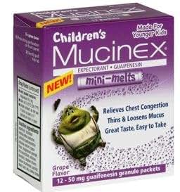 Amazon.com: Mucinex Kids Chest Congestion Expectorant, Mini-Melts - 12 ...
