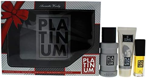 Platinum by Cosmo Designs for Men - 3 Pc Gift Set 3.4oz EDT Spray, 0 ...