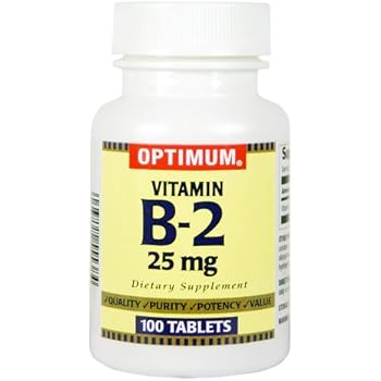 Amazon.com: Optimum Vitamin B-2 Tablets, 25 Mg, 100 Count (Pack of 2 ...