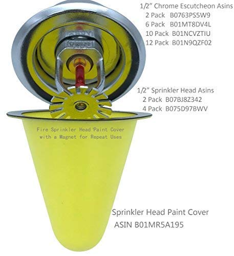 Happy Tree (10 Pack) Yellow Fire Sprinkler Head Protective Paint Cover ...