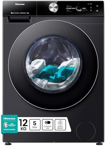Hisense WF7S1247BB 7S Series 12 Kg Washing Machine with Inverter Motor ...